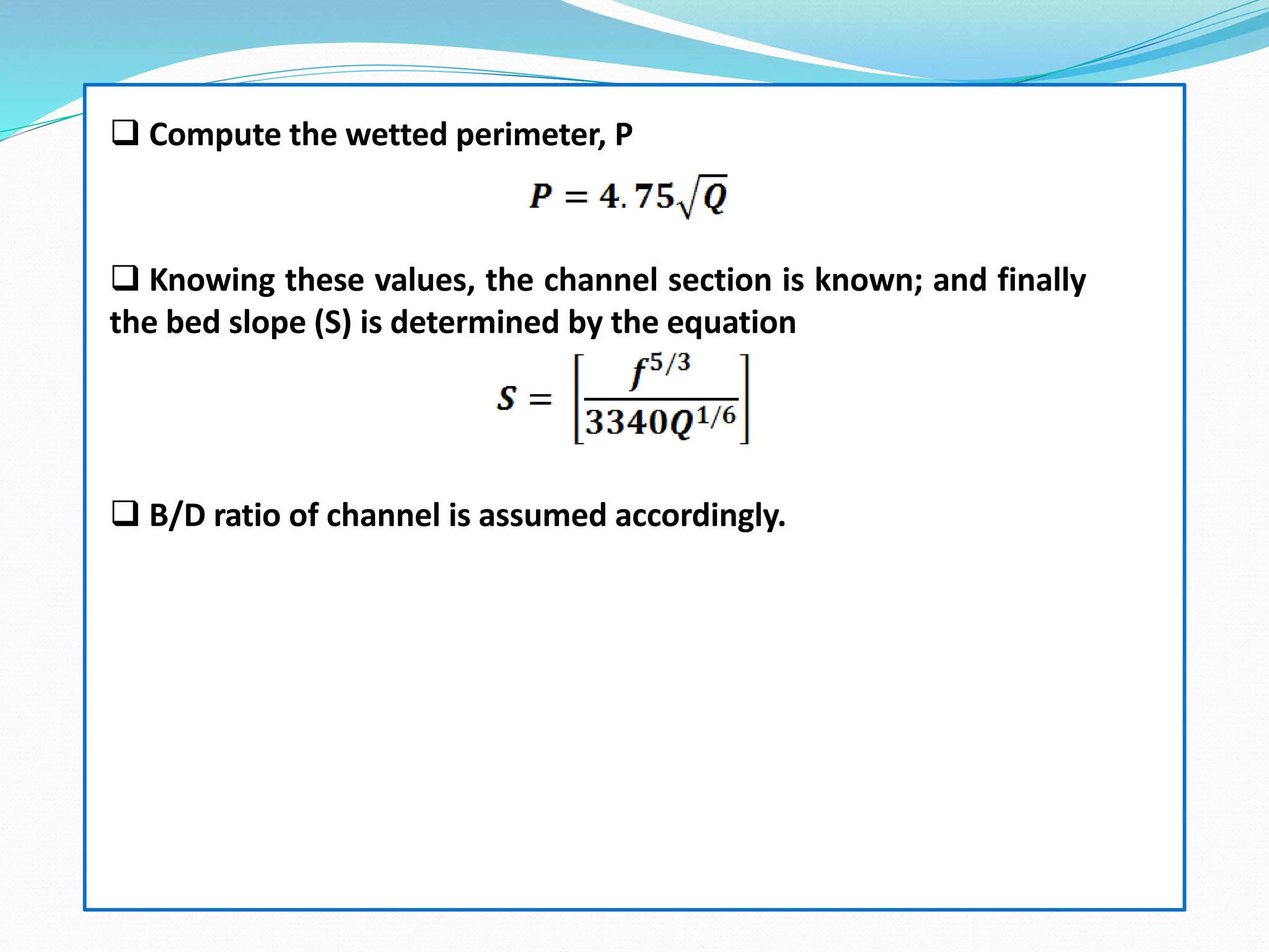 Unlined Canal design | PPTX