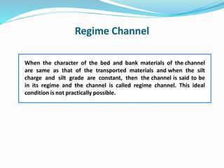 Unlined Canal design | PPTX