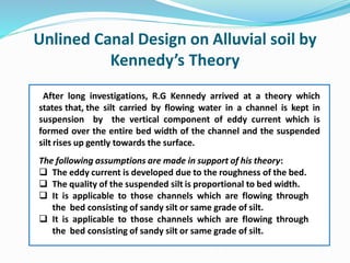 Unlined Canal design | PPTX