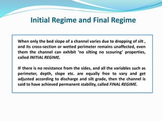 Unlined Canal design | PPTX