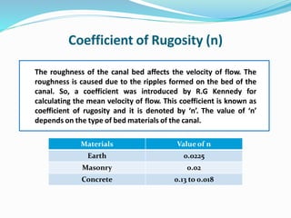 Unlined Canal design | PPTX