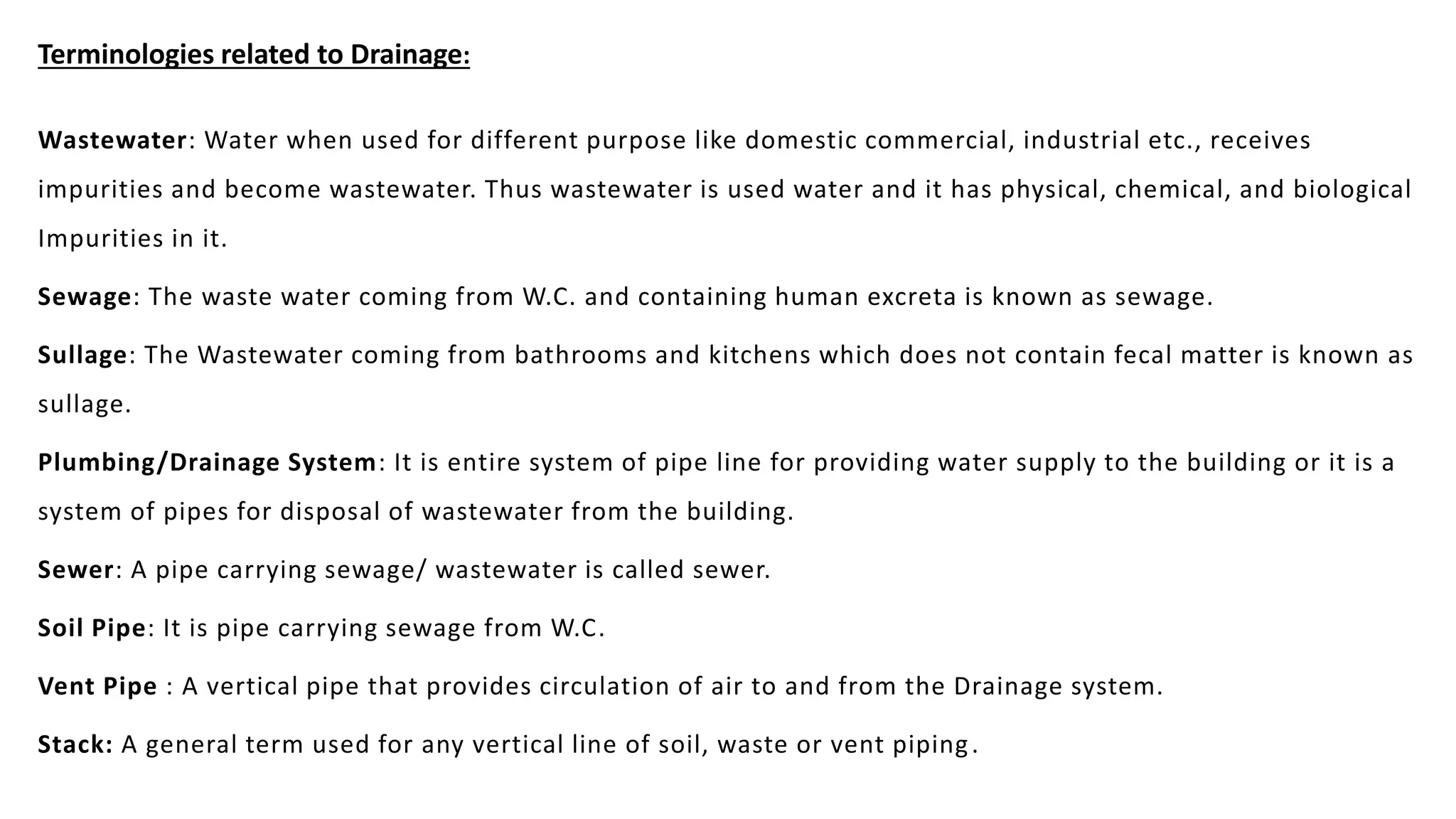 Drainage System For a Building | PPTX