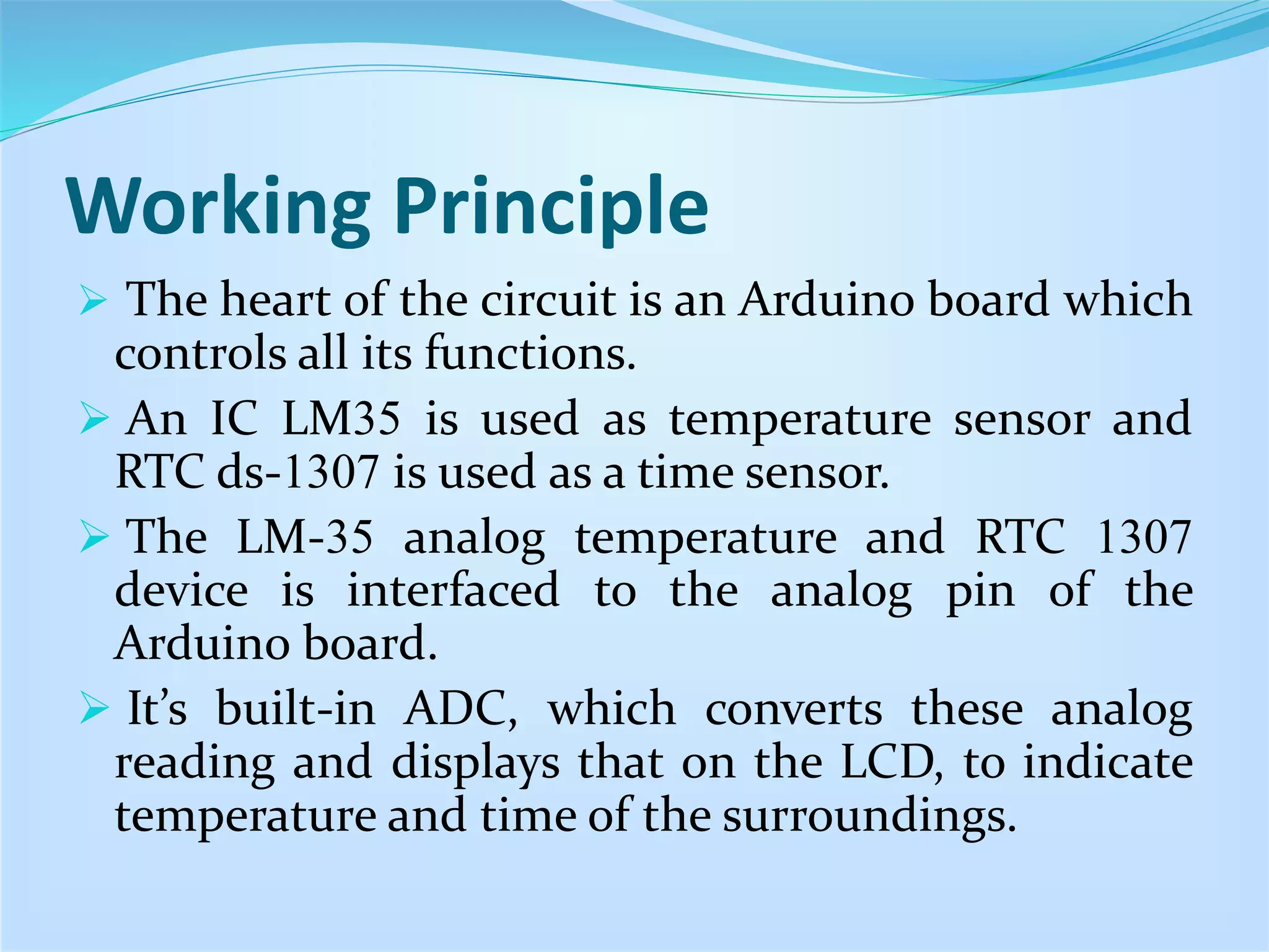 Arduino Based Time And Temperature Display Pptx