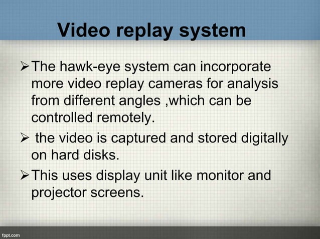 hawk eye technology | PPTX