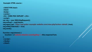 PENETRATION TEST ( CLIENT-SIDE ) CSRF / CORS MISCONFIGURATION | PPTX