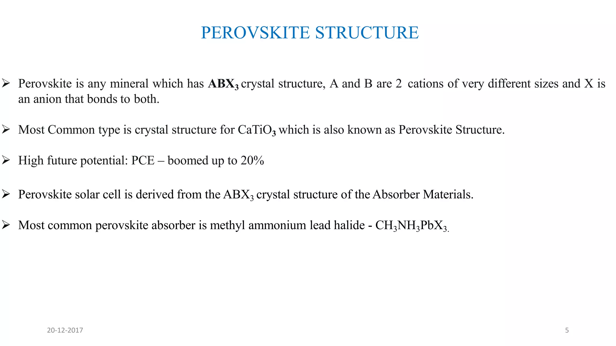 Perovskite Solar Cell | PPTX
