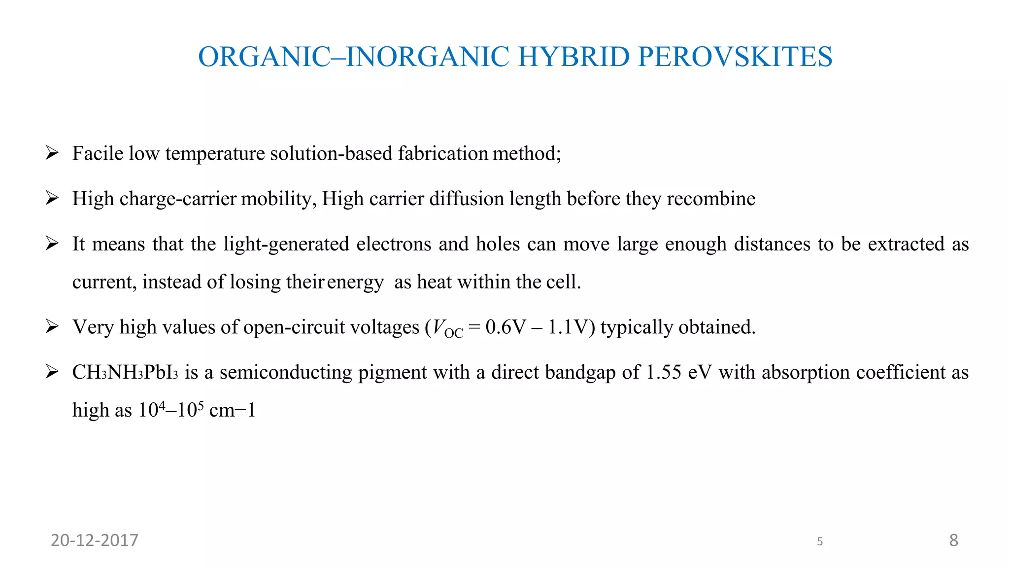 Perovskite Solar Cell | PPTX