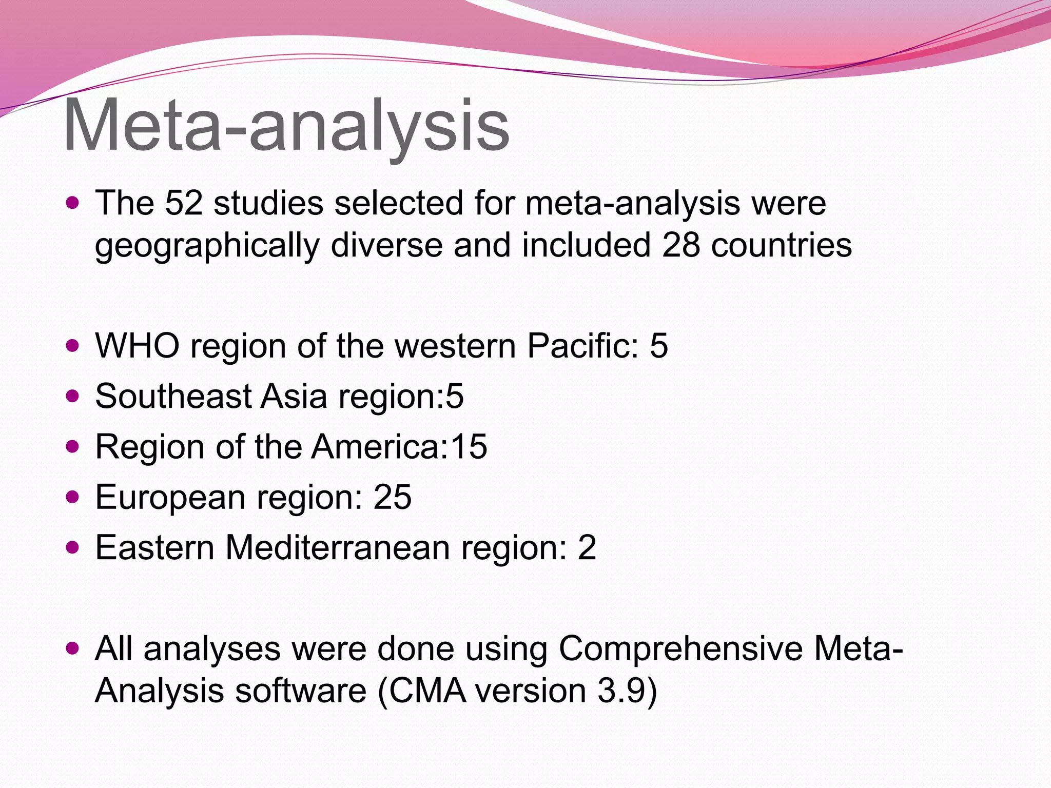 systematic review and metaanalysis | PPTX