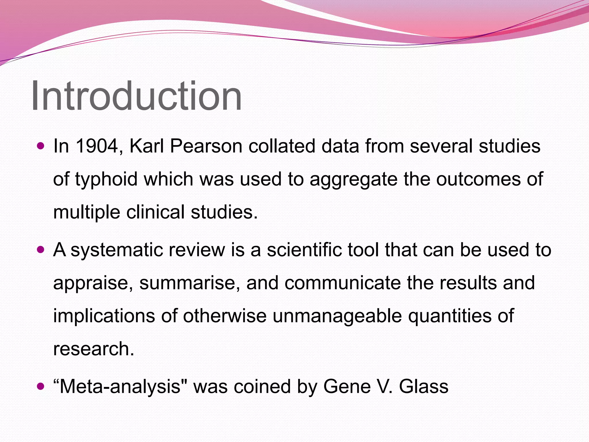 systematic review and metaanalysis | PPTX
