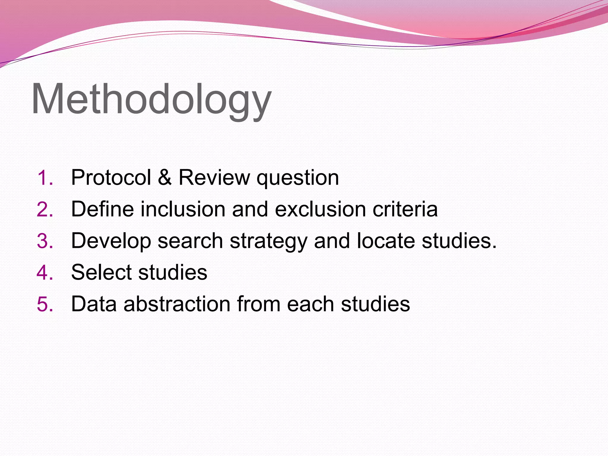 systematic review and metaanalysis | PPTX
