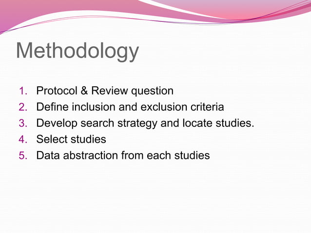systematic review and metaanalysis | PPTX