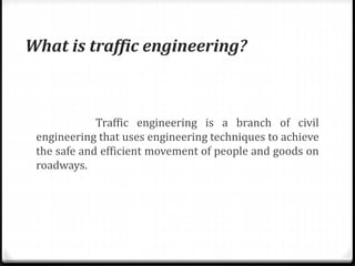 INTERSECTIONS IN TRAFFIC ENGINEERING | PPTX