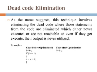 Code Optimizatoion | PPT