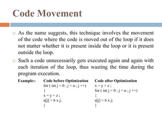 Code Optimizatoion | PPT
