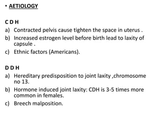 CDH AND DDH | PPTX | Pregnancy | Reproductive Health