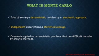 Monte Carlo Simulation of Ising Model for Ferromagnetic Materials | PPTX