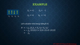 Monte Carlo Simulation of Ising Model for Ferromagnetic Materials | PPTX
