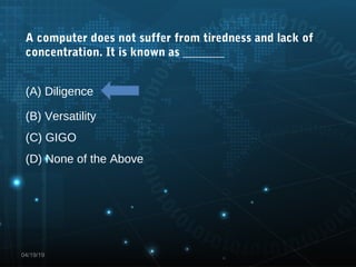 Characteristics of Modern computer | PPT