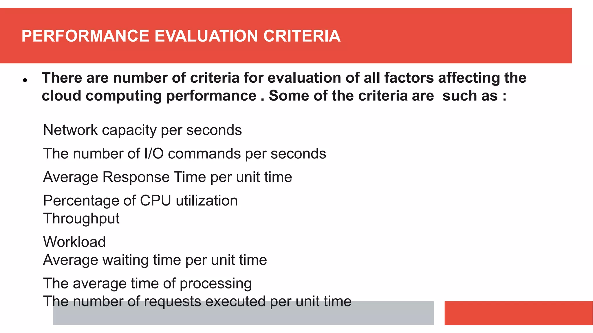 Performance issues in Cloud Computing | PPT