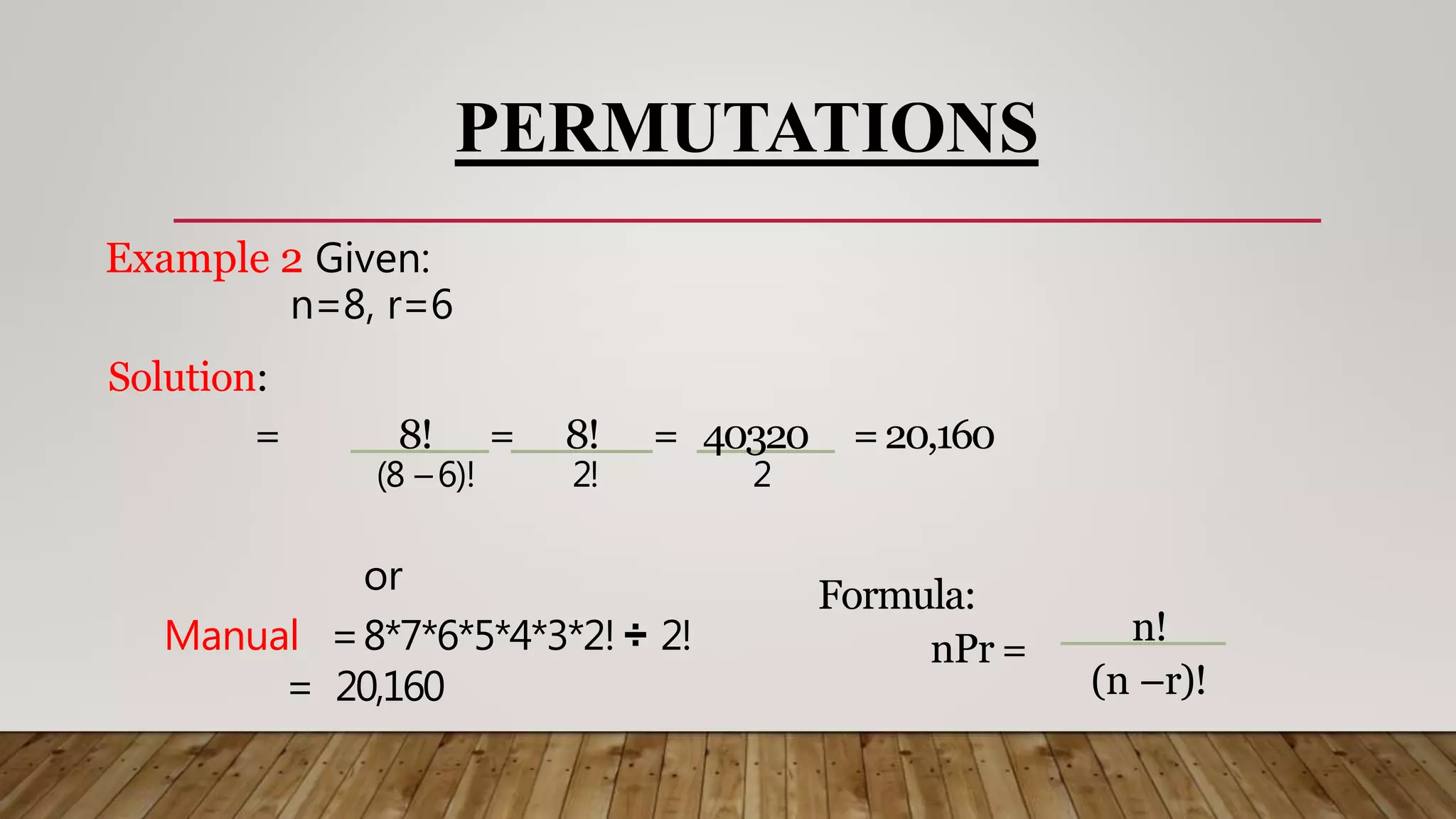 permutation and combination | PPTX