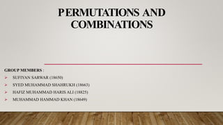 permutation and combination | PPTX