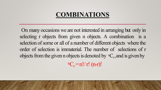 permutation and combination | PPTX