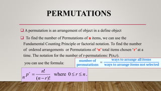 permutation and combination | PPTX