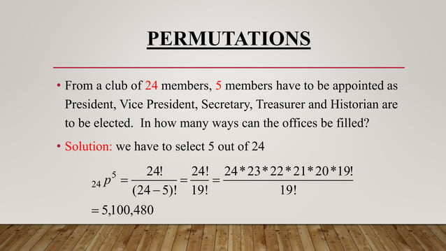 permutation and combination | PPTX