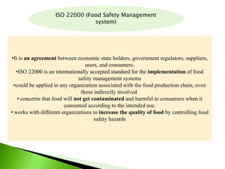 ISO 22000 (Food Mangement system) | PPTX
