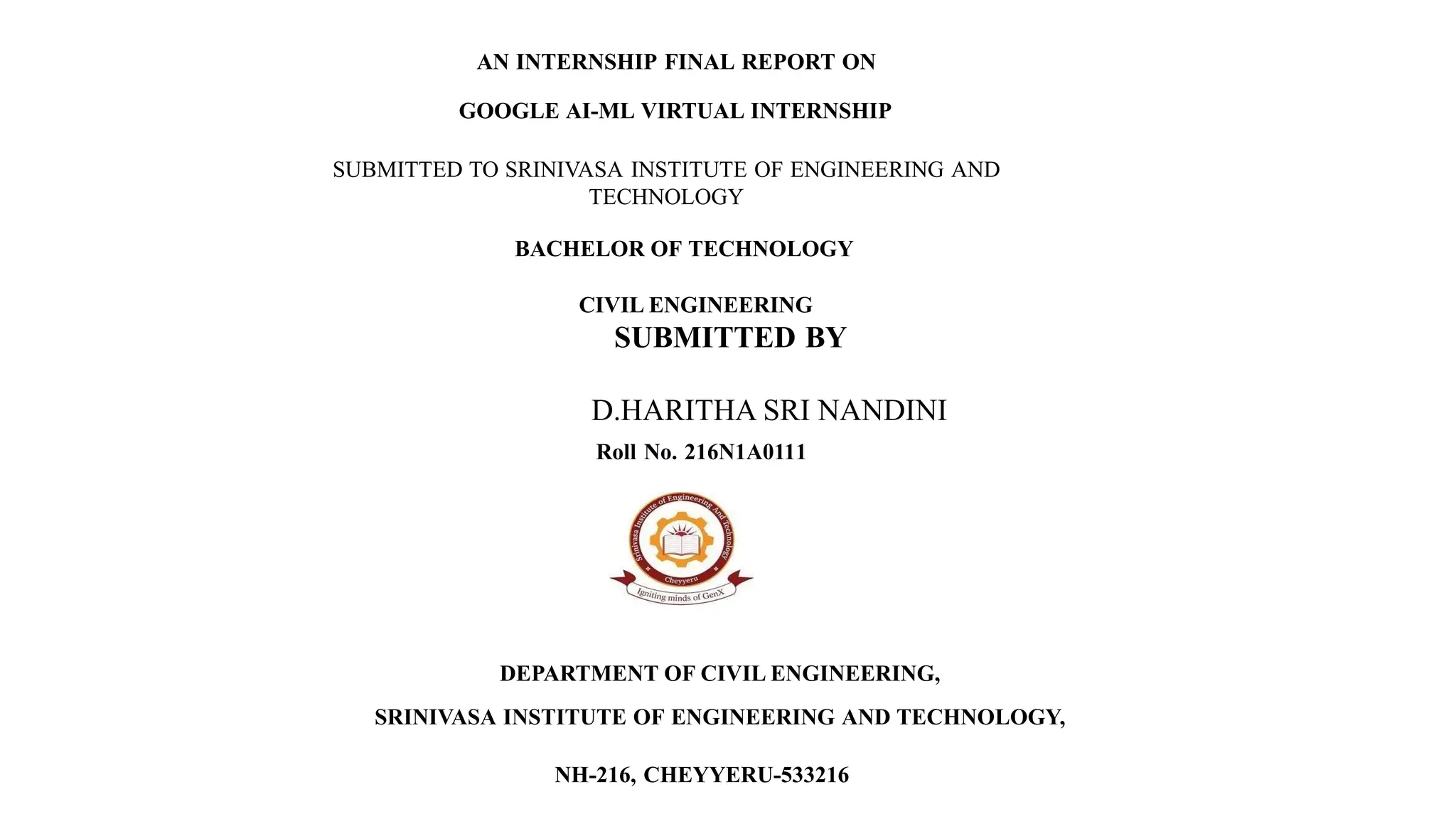 GOOGLE AI-ML VIRTUAL INTERNSHI FROM AICTE EDU SKILL | PPTX