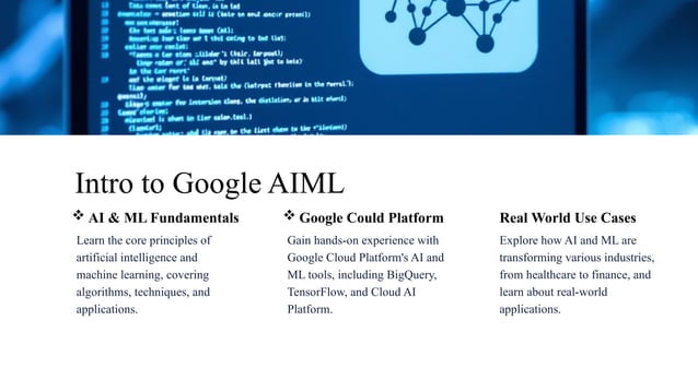 GOOGLE AI-ML VIRTUAL INTERNSHI FROM AICTE EDU SKILL | PPTX | Cloud Computing | Internet