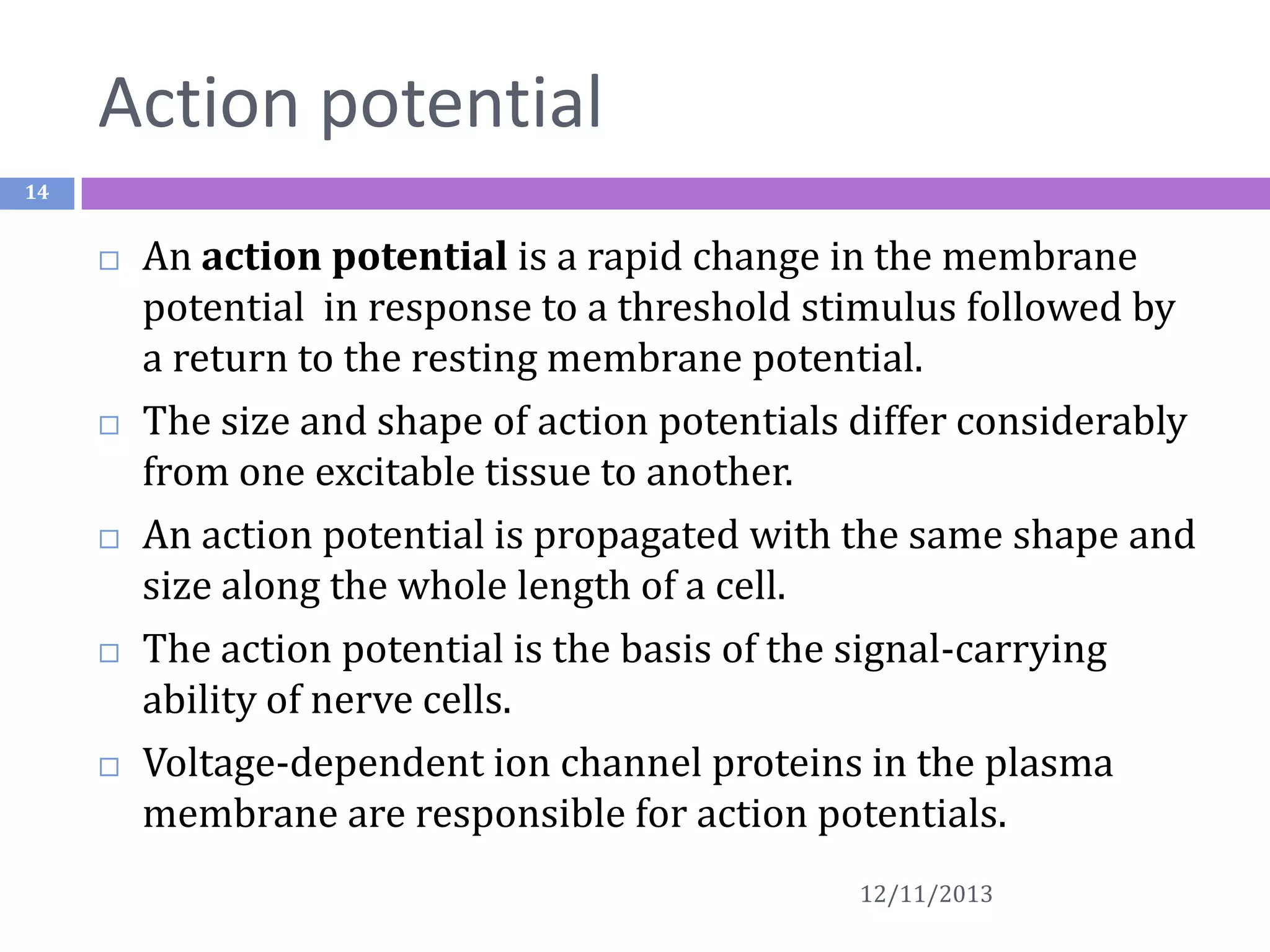 ACTION POTENTIAL - IONIC BASIS AND RECORDING | PPTX