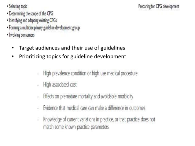Development and Evaluation of clinical practice guideline (CPG) in ...