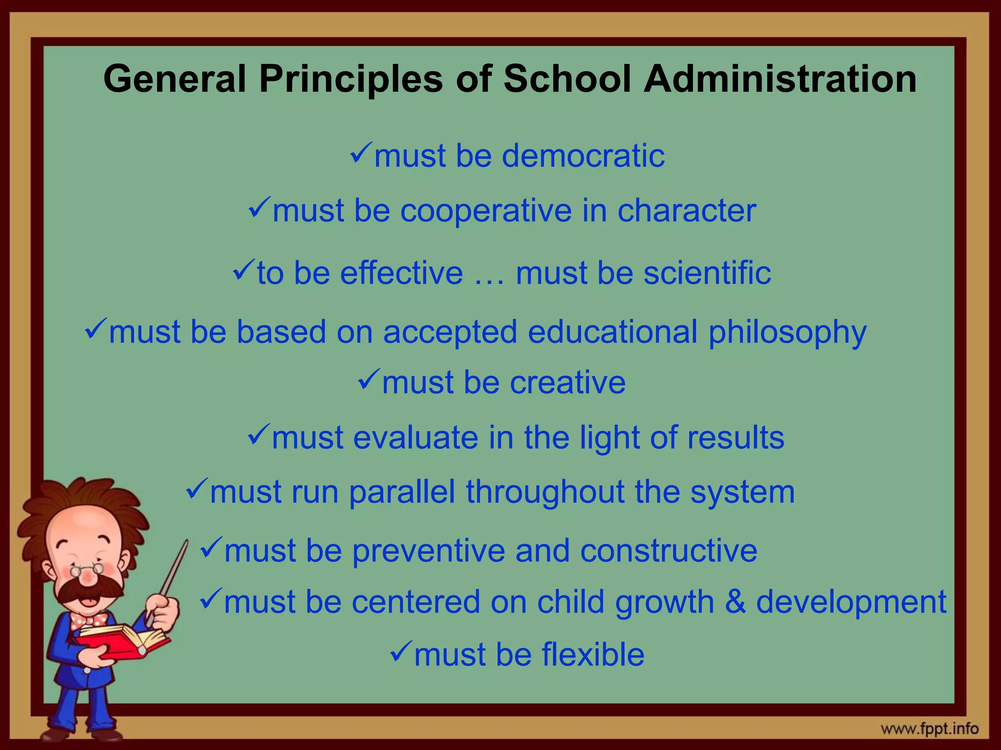 Function and principles of school administration | PPTX
