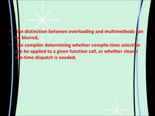 multiple dispatch(OOPs concepts) | PPT