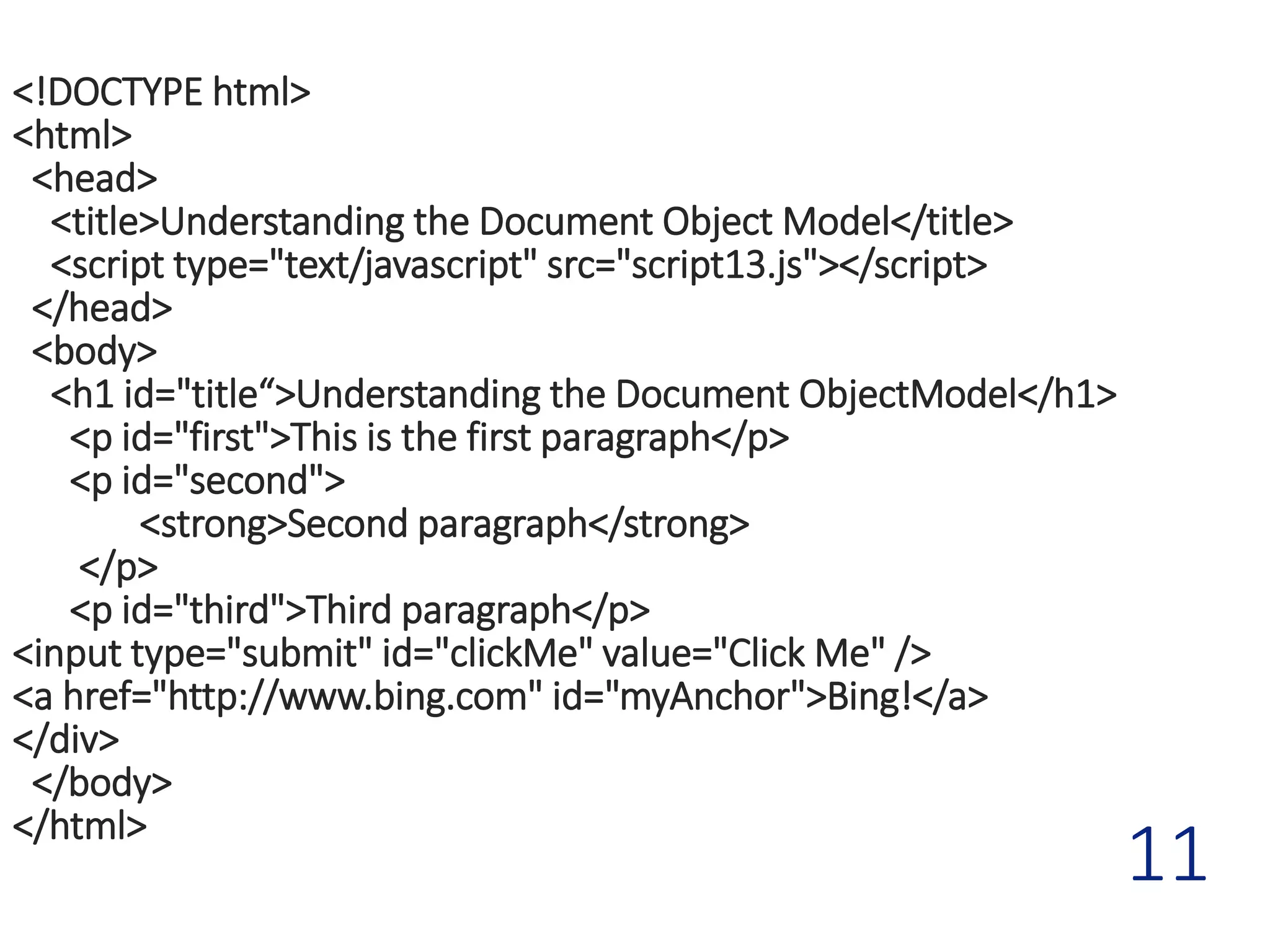 Document Object Model | PPTX