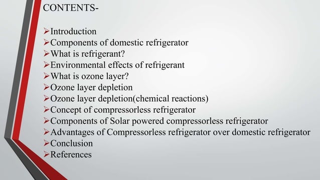 Domestic refrigerator vs compressor-less refrigerator | PPT