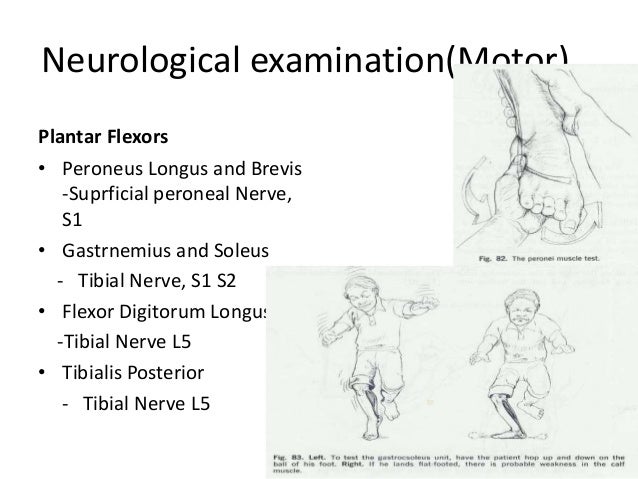 examination of foot and ankle