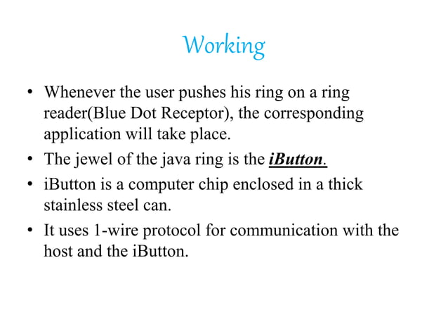 My ppt java ring | PPT