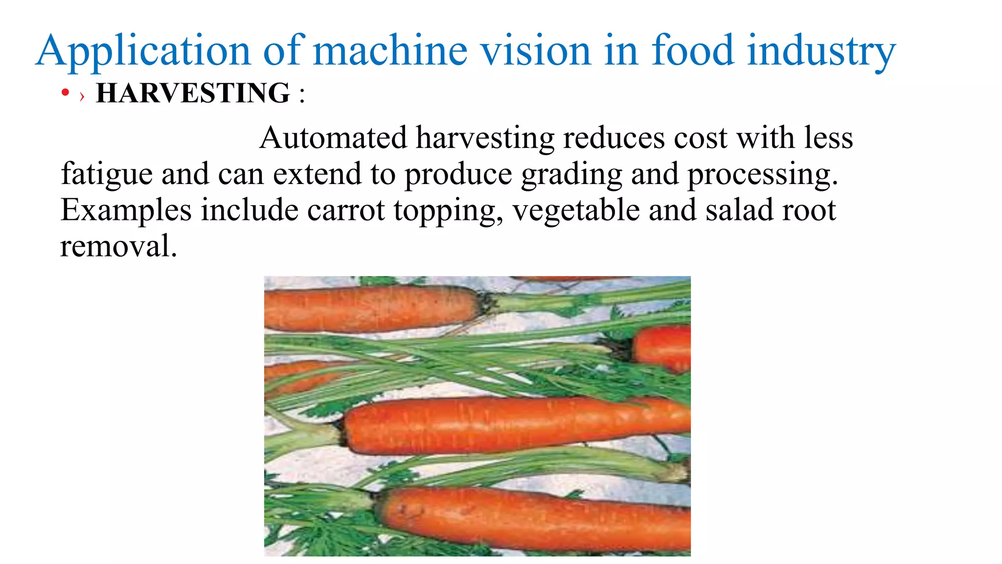 MACHINE VISION IN FOOD INDUSTRY | PPTX