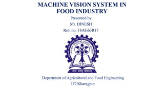 MACHINE VISION IN FOOD INDUSTRY | PPTX