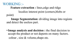 MACHINE VISION IN FOOD INDUSTRY | PPTX