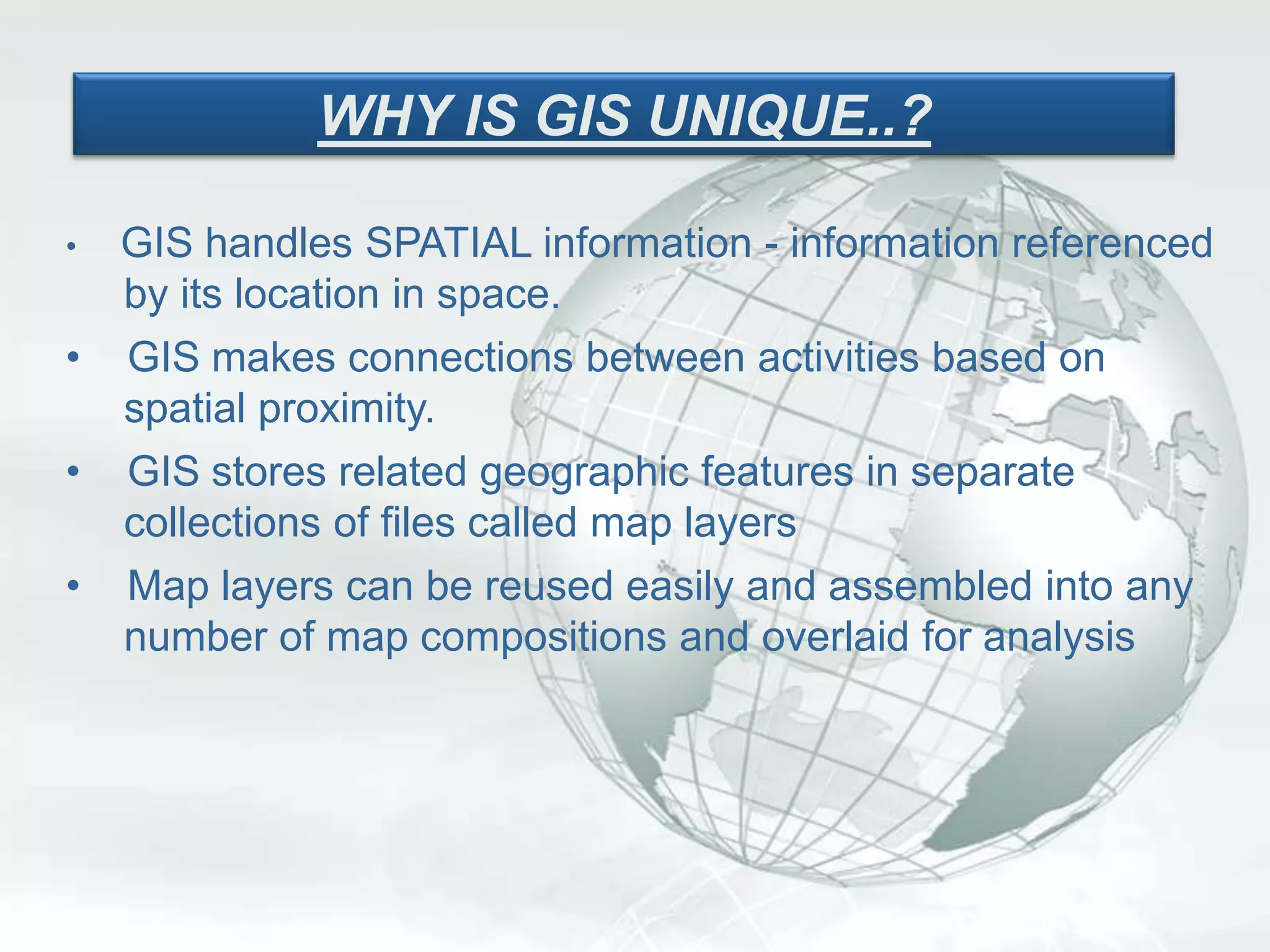 My ppt on gis | PPTX | Databases | Computer Software and Applications