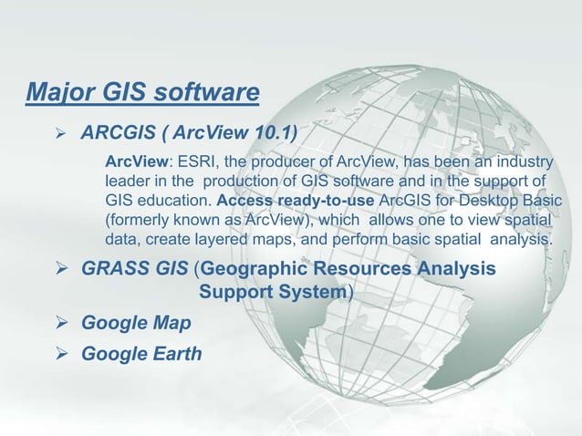 My ppt on gis | PPTX | Databases | Computer Software and Applications