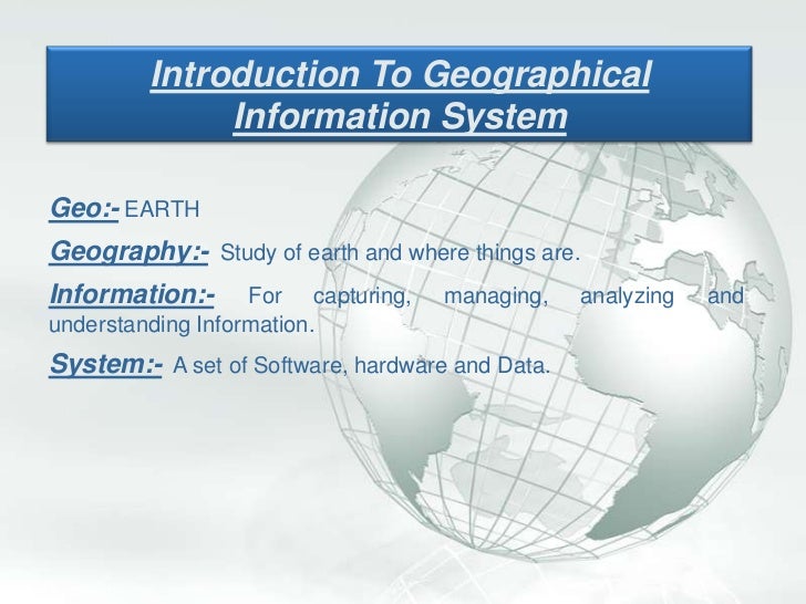 My ppt on gis