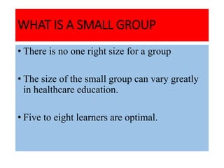 Small Group Teaching | PPTX