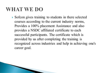 Best Industrial Training Company in India - Sofcon Training | PPT