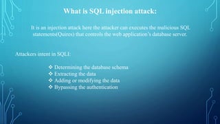 SQL Injection attack | PPTX