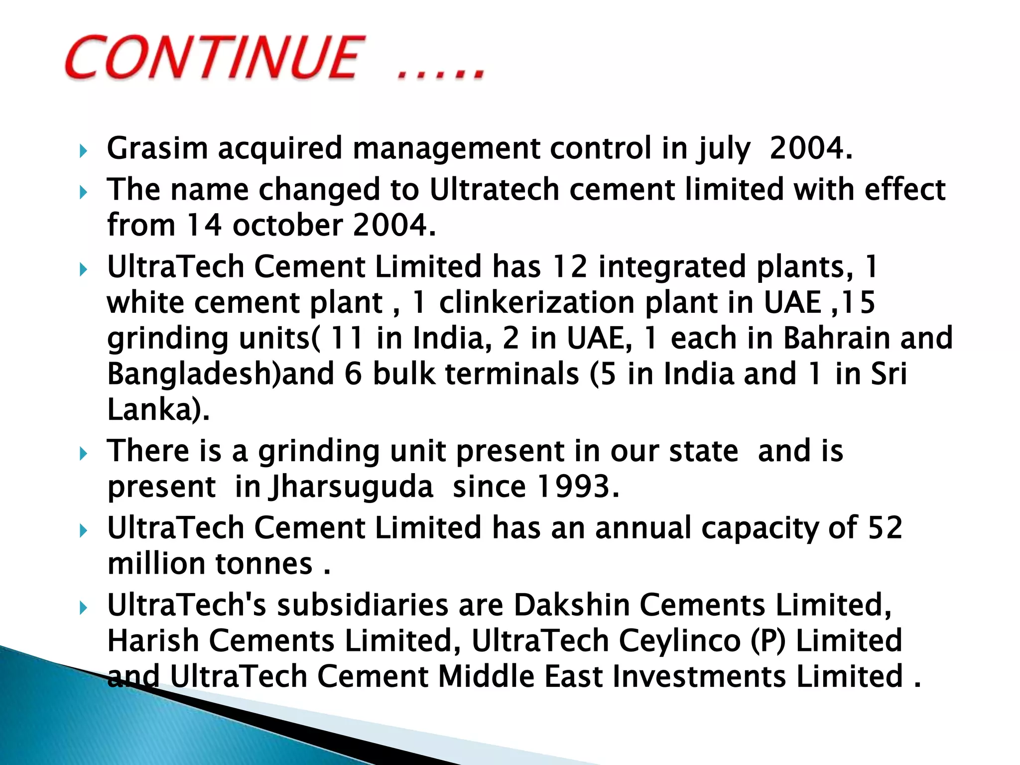 My ppt presentation on ultra tech cement copy | PPTX