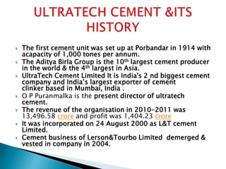 My ppt presentation on ultra tech cement copy | PPTX